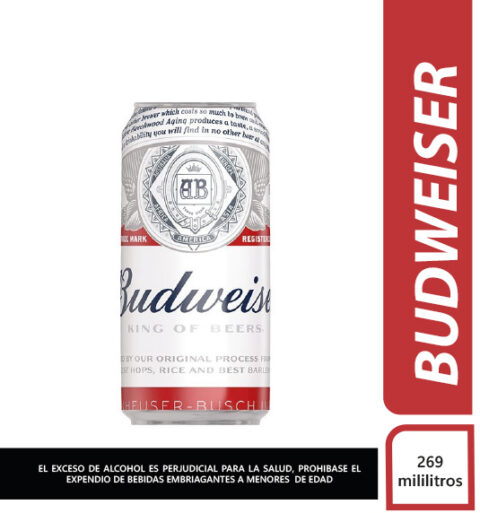 Cerveza Budweiser en lata 269 ml – 6 pack | Mundo Market